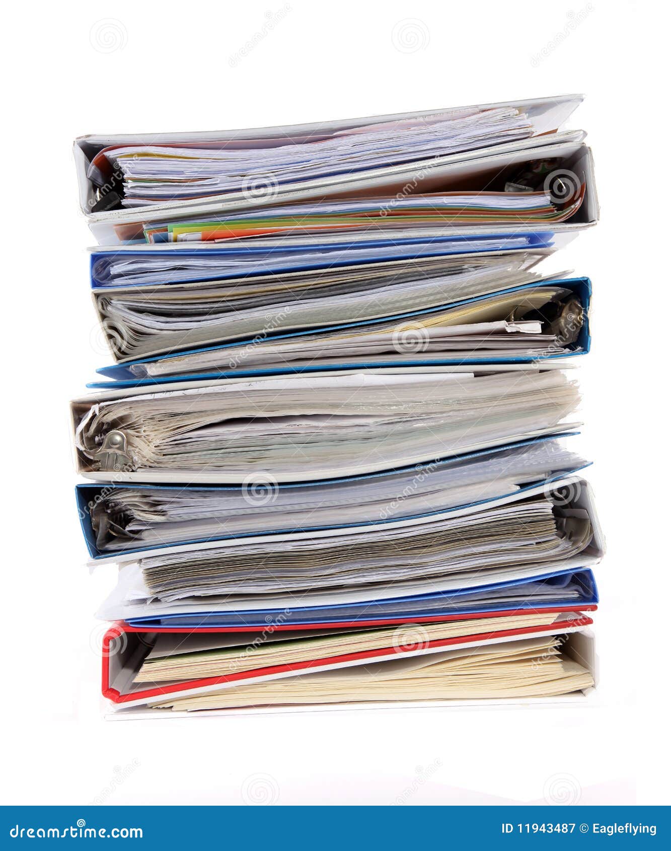 Multicolored Stapel Van Bindmiddelen/dossiers Met Documenten Stock ...