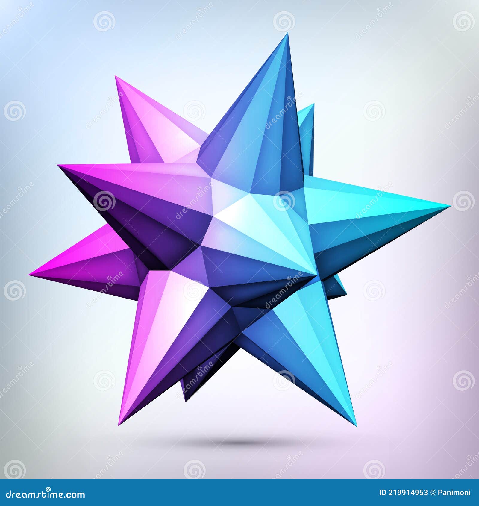 Polyhedron, Star Shape Vector Illustration | CartoonDealer.com #56237252