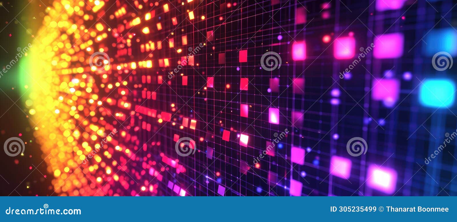 Multicolored Status Indicator Grid Offering a Vibrant Visualization ...