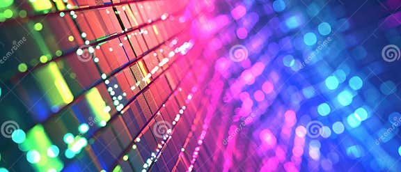 Multicolored Status Indicator Grid Offering a Vibrant Visualization ...