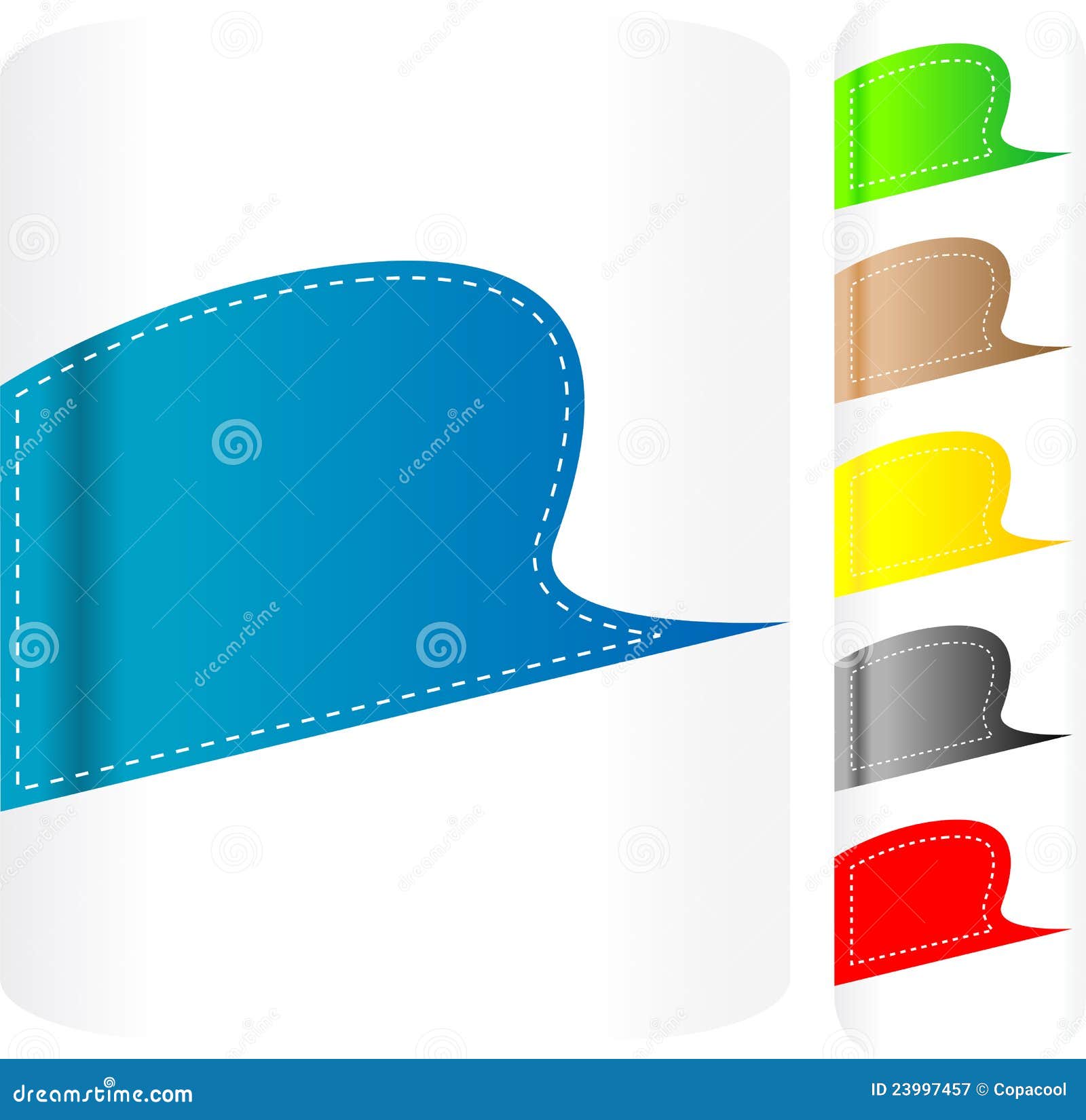 Multicolored Stickers Set. Vector Label Stock Vector - Illustration of ...