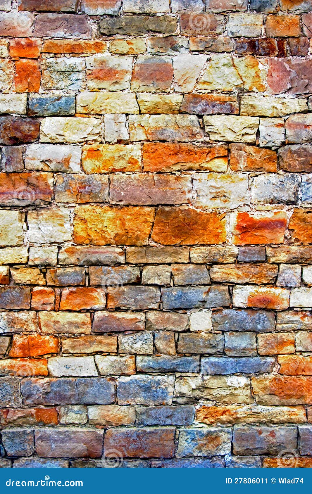 Multicolored Stone and Rough Wall Stock Image - Image of cement ...