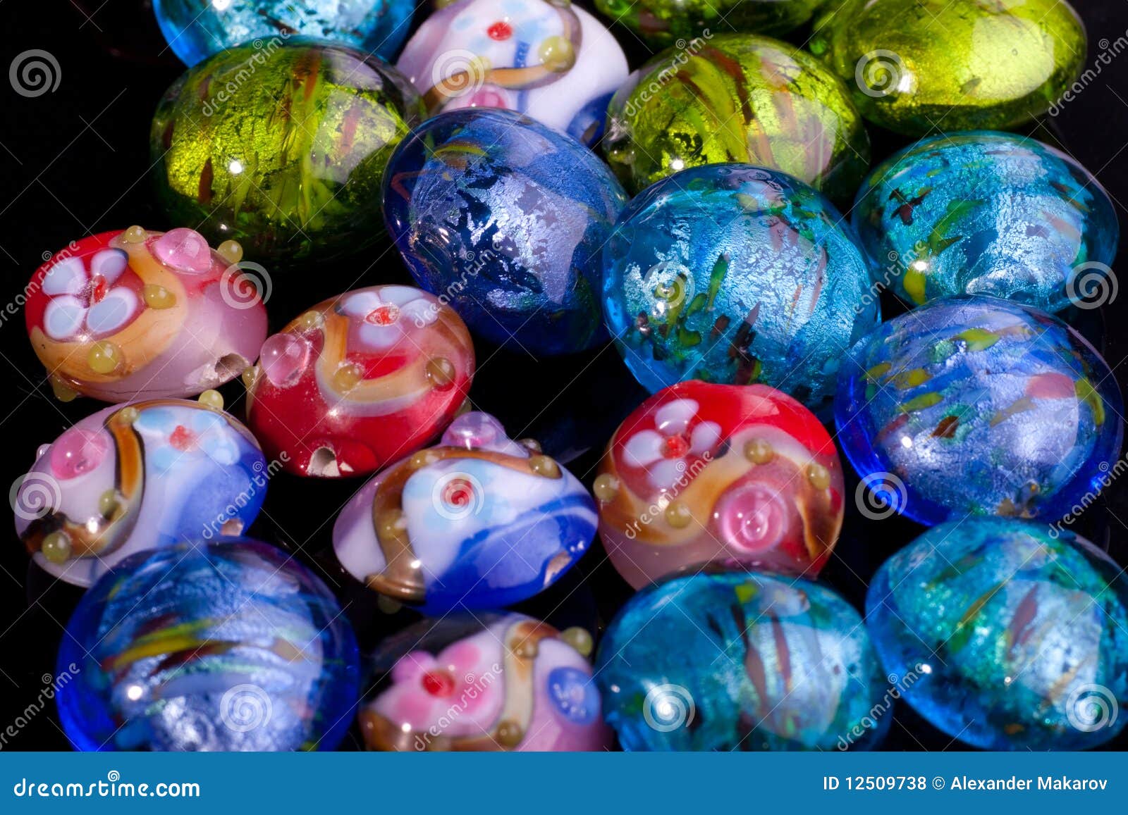 Multicolored Stones Texture. Stock Photo - Image of black, reflection ...
