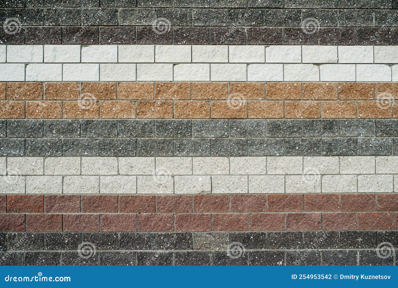 Multicolored Striped Creatively Laid Brick Wall Texture Stock Photo ...