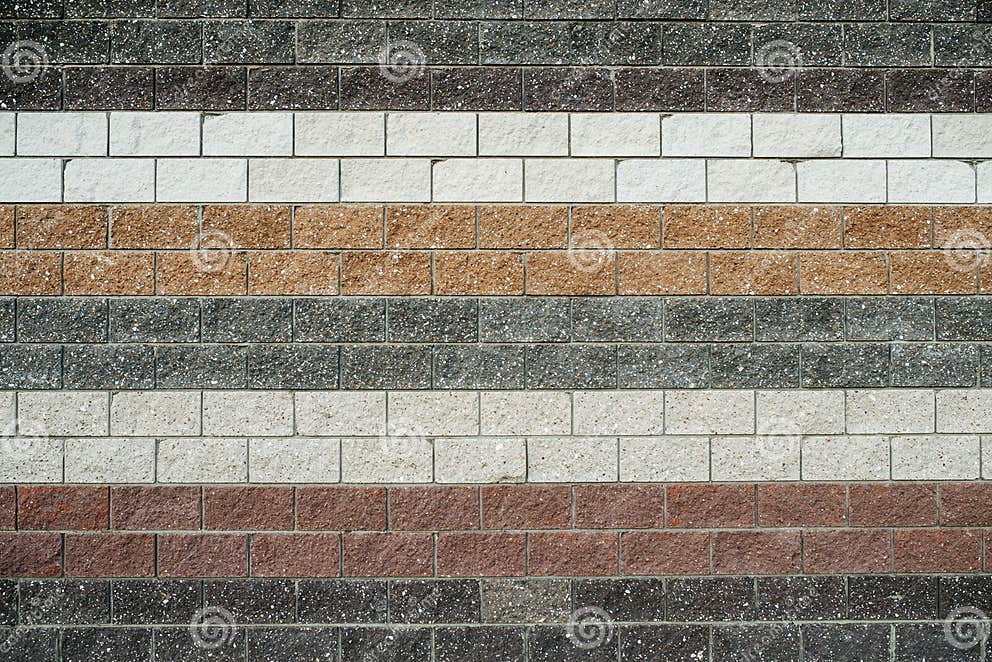 Multicolored Striped Creatively Laid Brick Wall Texture Stock Photo ...
