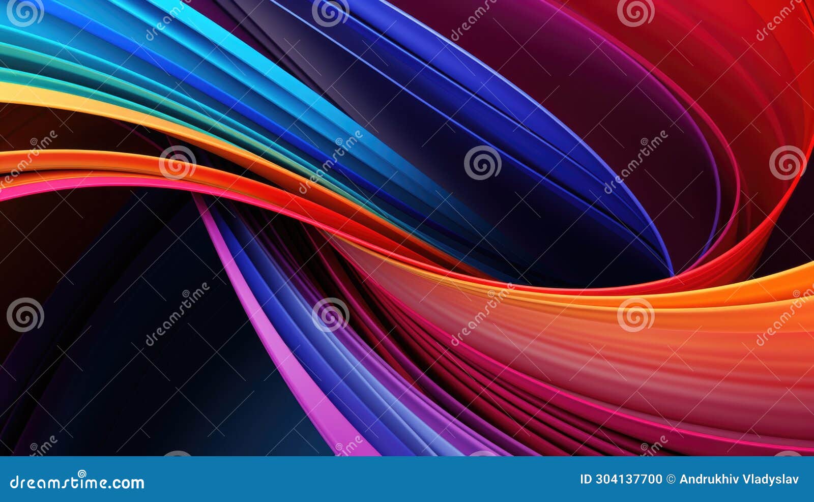 Multicolored Swirl of Lines, Abstract Illustration Stock Illustration ...