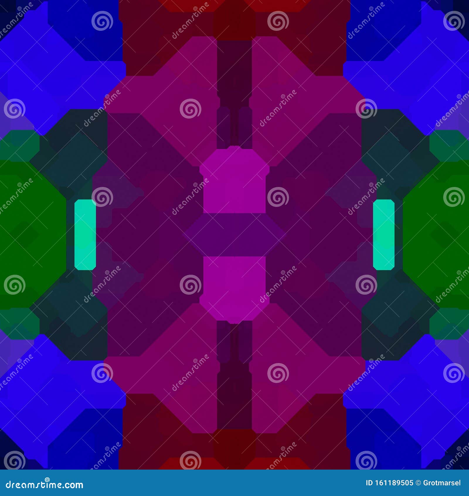 Multicolored Symmetric Techno Puzzle Pattern As Abstract Background ...