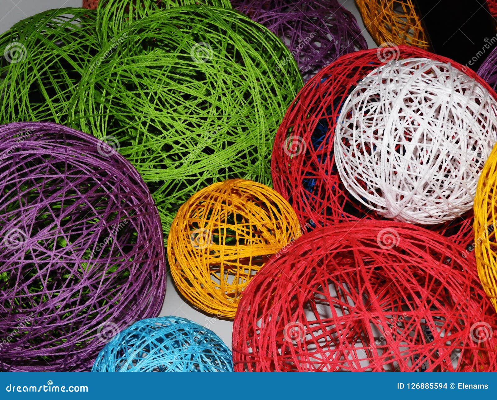Multicolored Tangles of Threads As an Abstractl Background Stock Photo ...