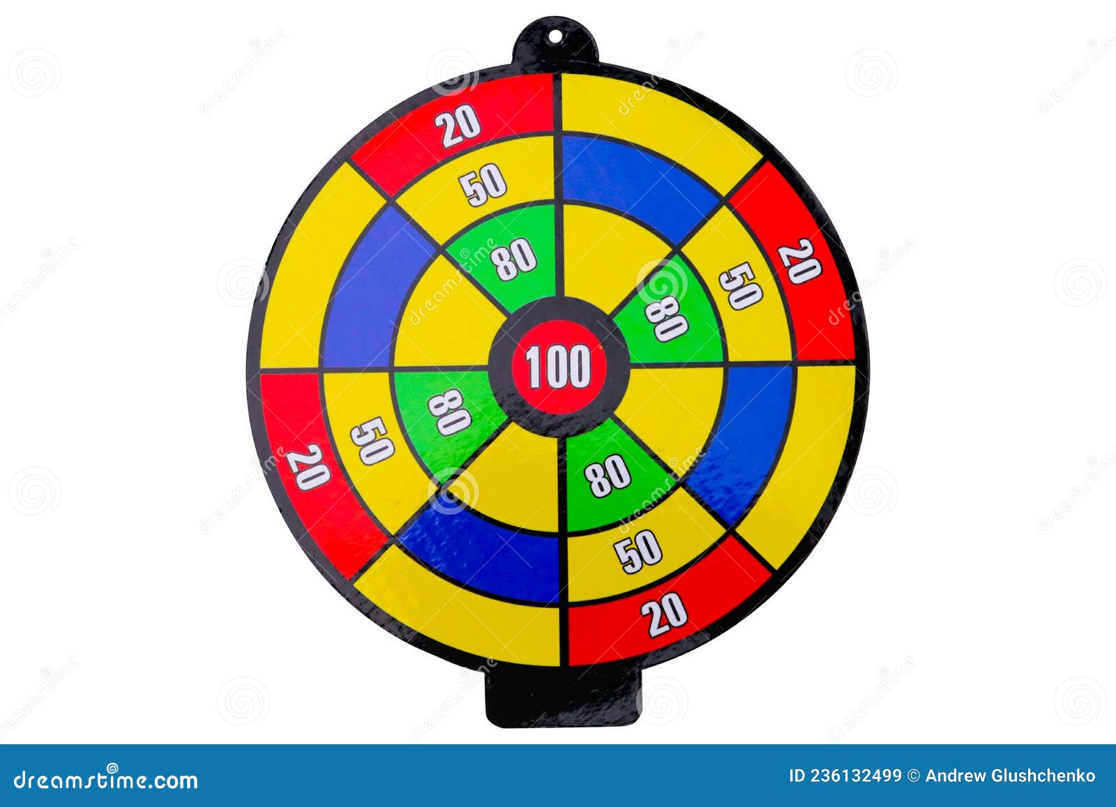 Multicolored Target on a White Background, Isolated Image Stock Image ...