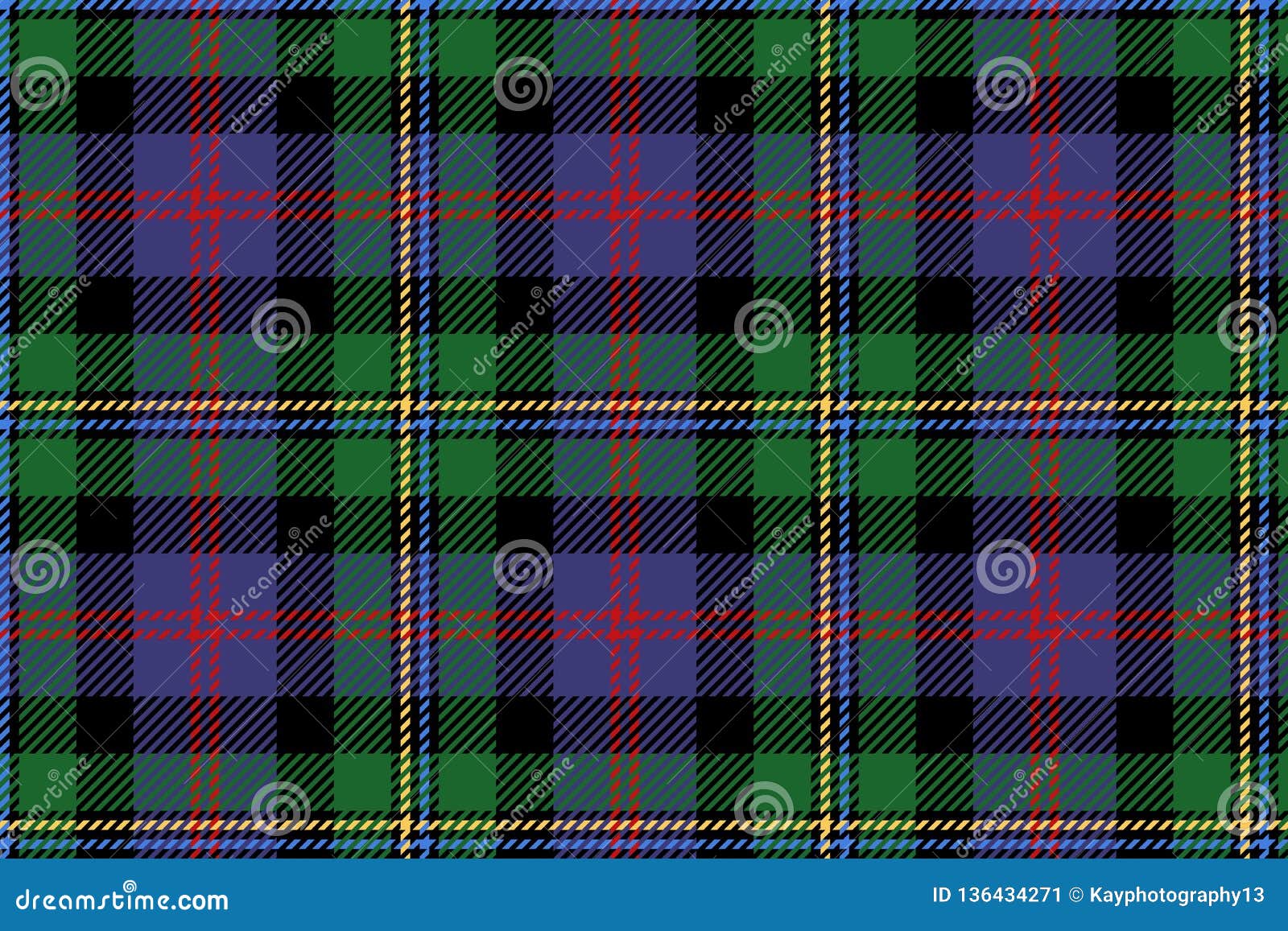 Beautiful Coloured Tartan Patterns Background Stock Illustration ...