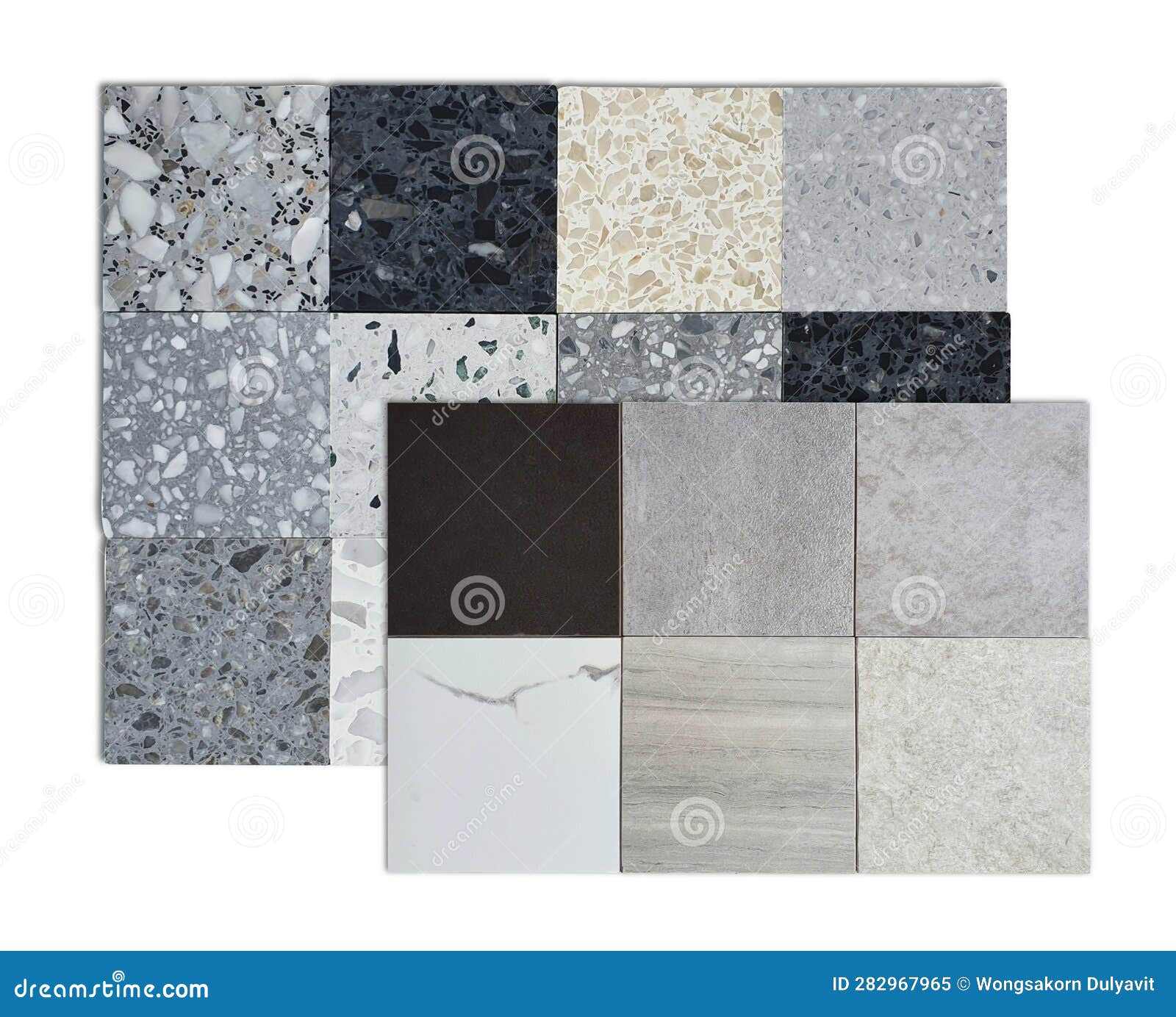 Multicolored and Texture of Square Shapes Terrazzo Artificial Stone ...