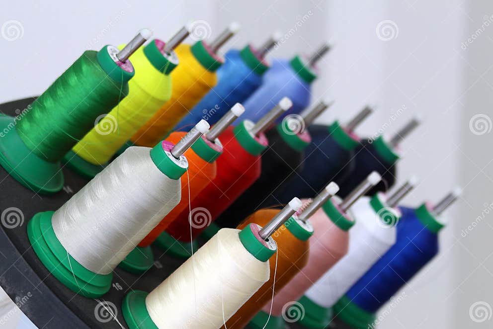 Multicolored threads stock image. Image of craft, close - 14161763