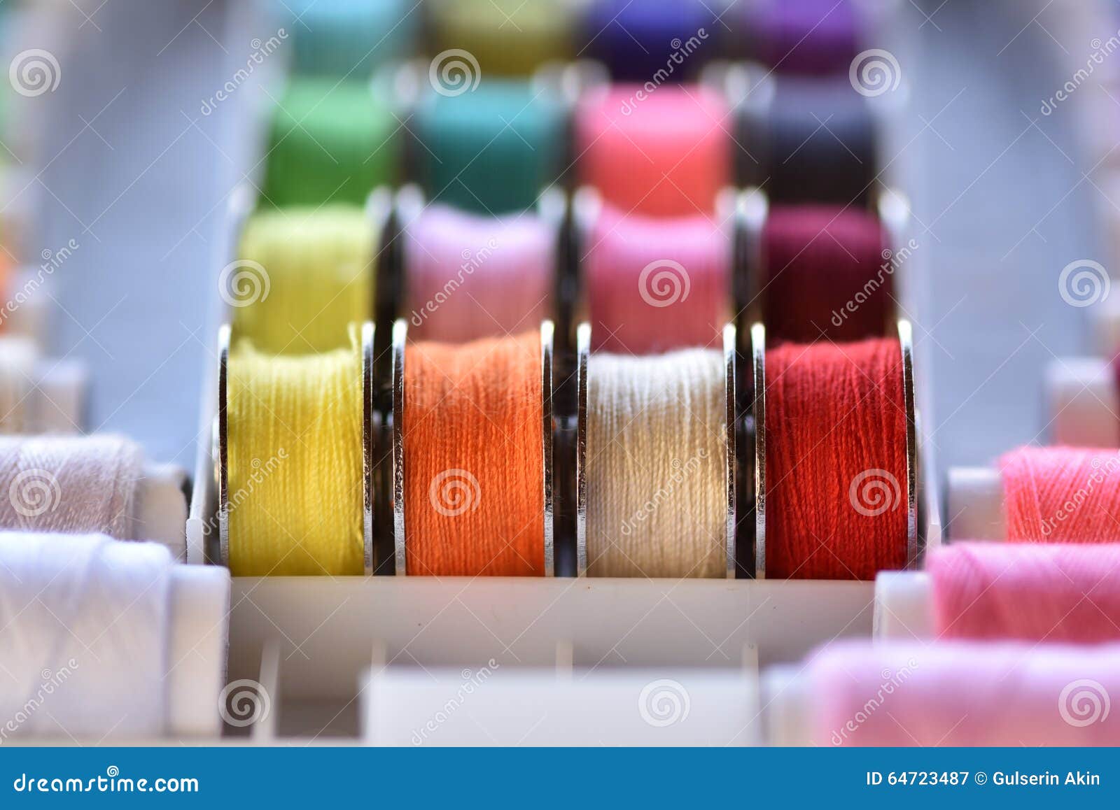 Multicolored threads stock image. Image of needlework - 64723487