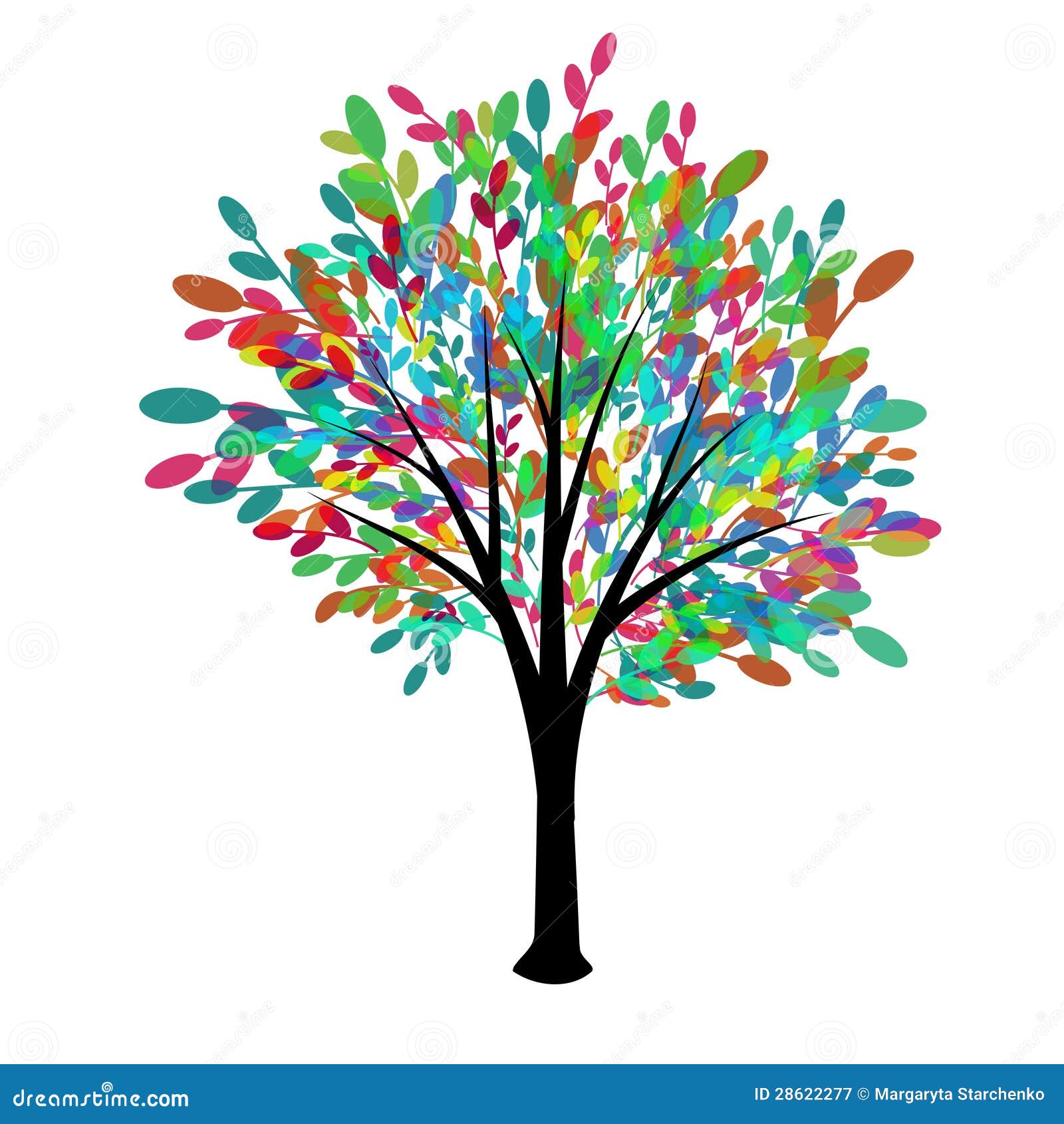 Multicolored Tree Royalty Free Stock Photography - Image: 28622277