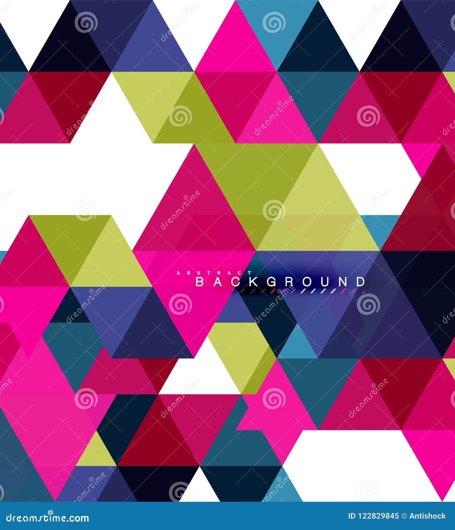 Multicolored Triangles Abstract Background, Mosaic Tiles Concept Stock ...