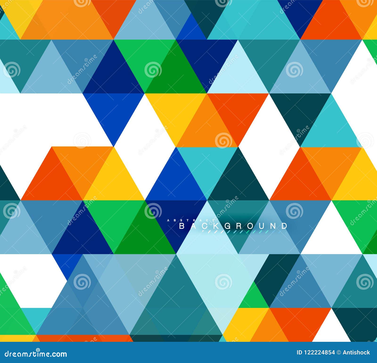 Multicolored Triangles Abstract Background, Mosaic Tiles Concept Stock ...