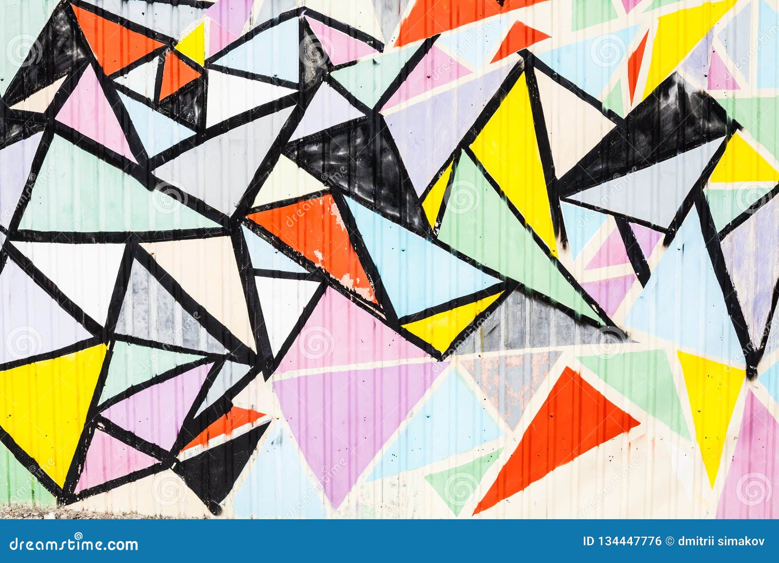 Multicolored Triangles Background Abstract Wall Nice Von Editorial ...