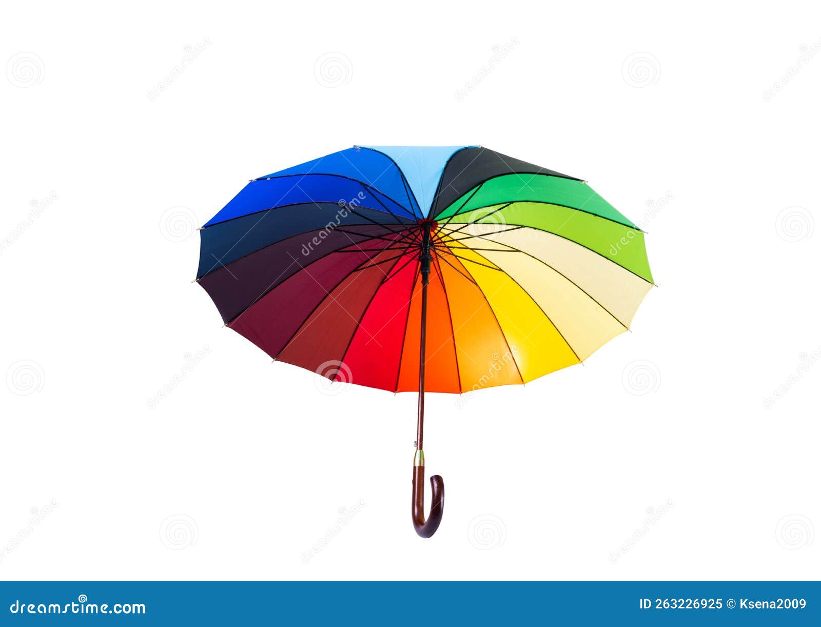 Multicolored Umbrella Isolated Stock Image - Image of rain, fashion ...