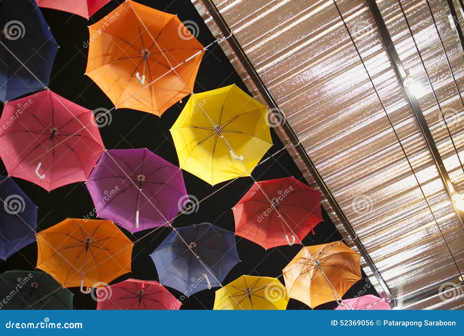 Multicolored umbrella stock photo. Image of dark, colored - 52369056