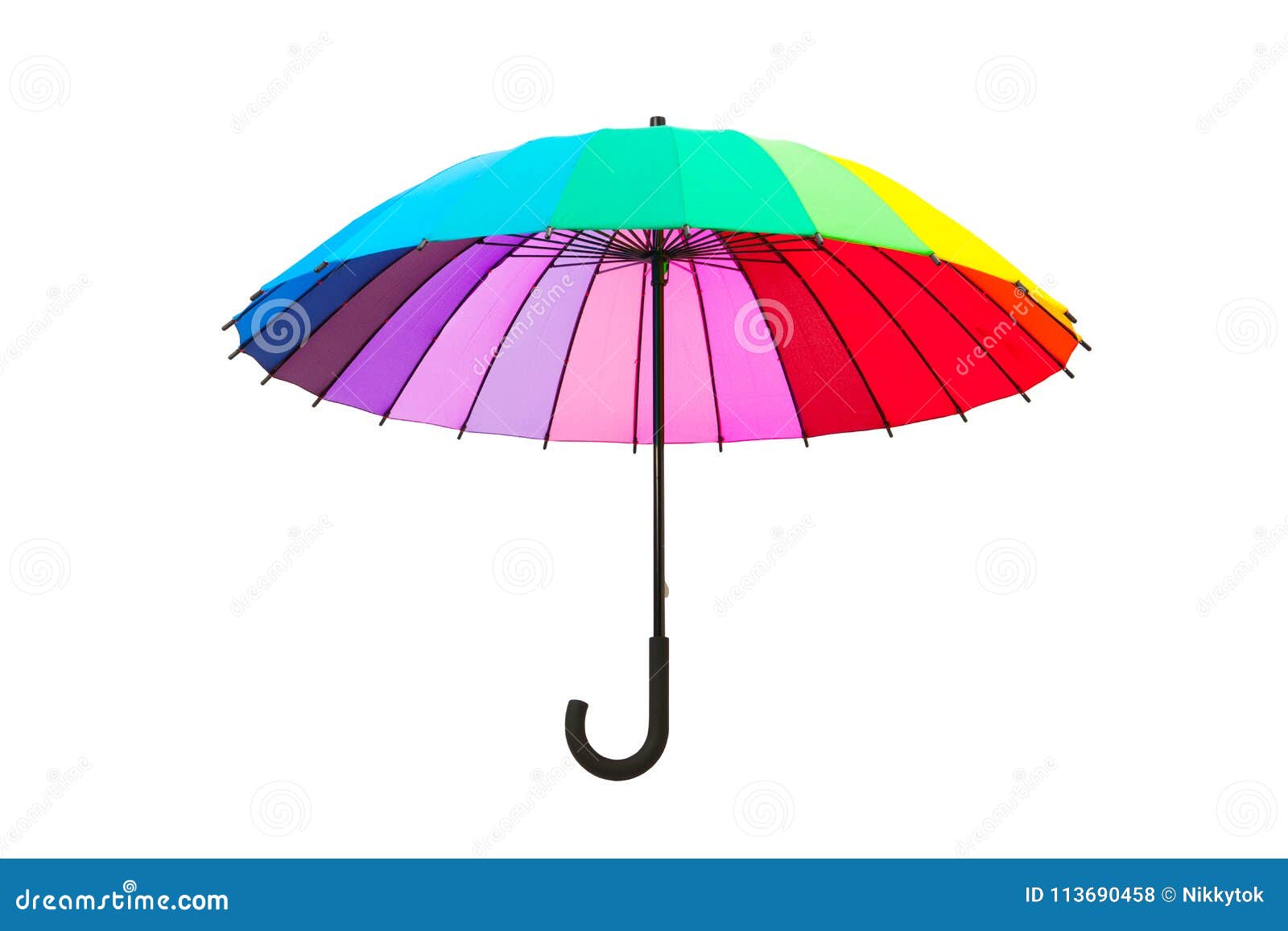 Multicolored Umbrella On White Background Stock Photo - Image of ...