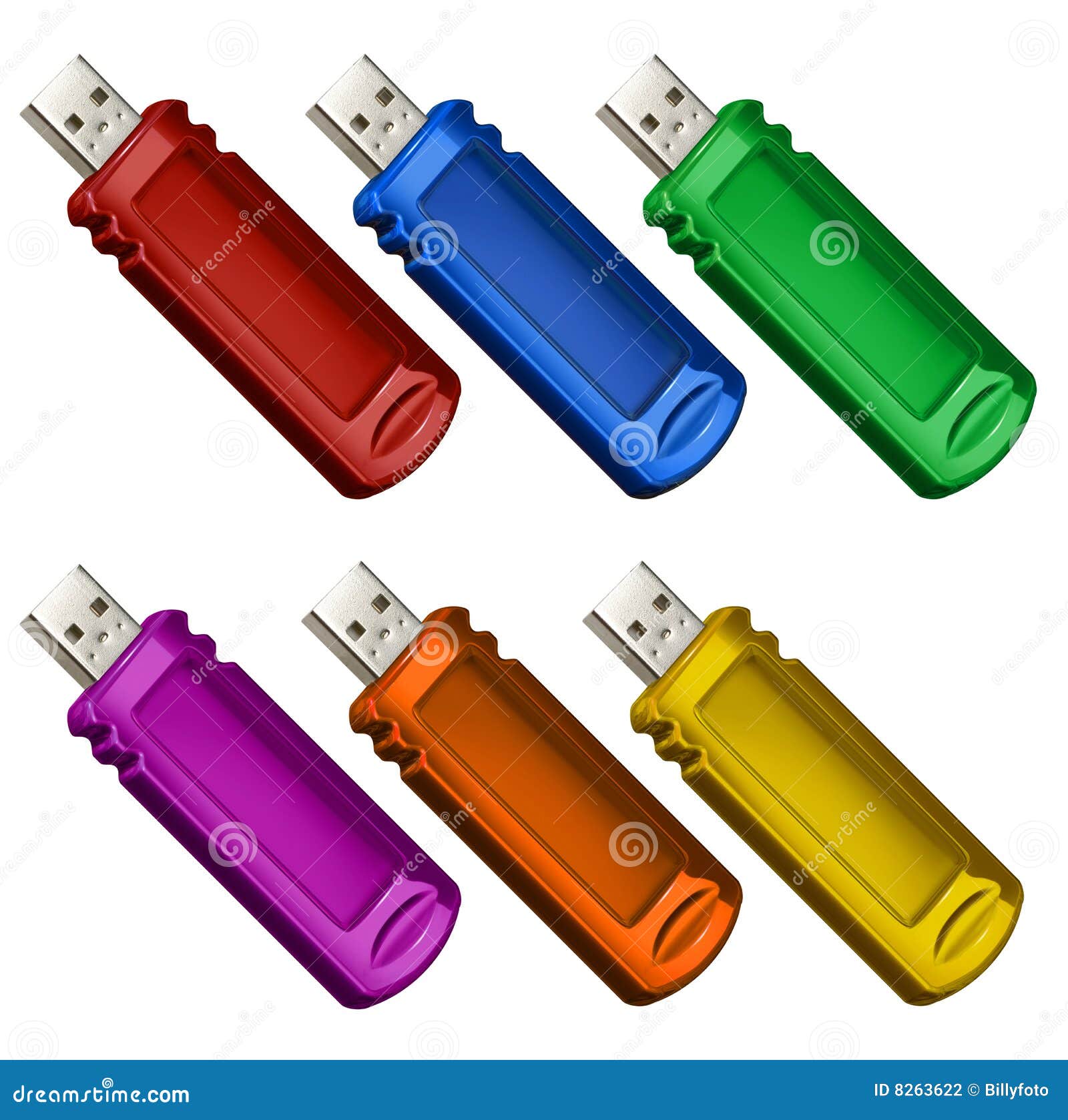 Multicolored Usb Pen Drives Stock Illustration - Illustration of binary ...