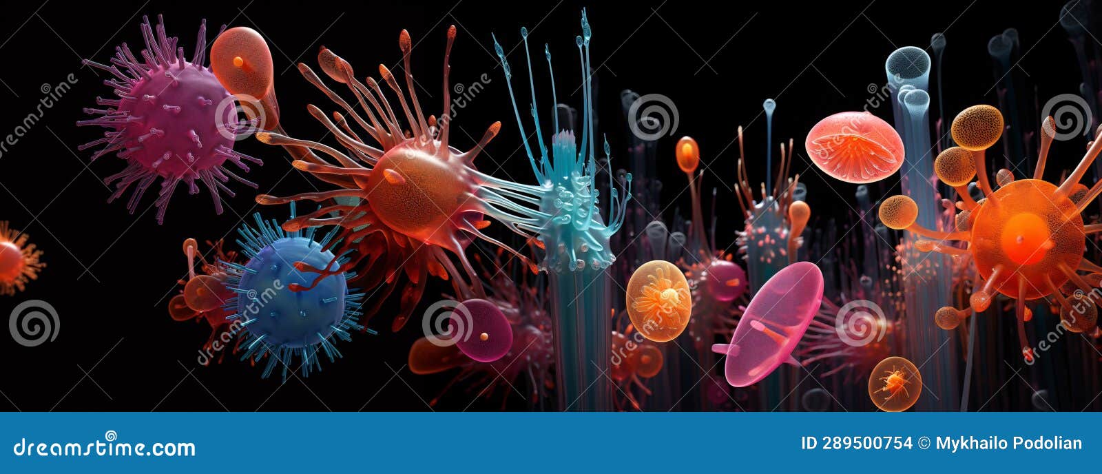 Fluorescent Bacteria Background Stock Photo | CartoonDealer.com #301382808