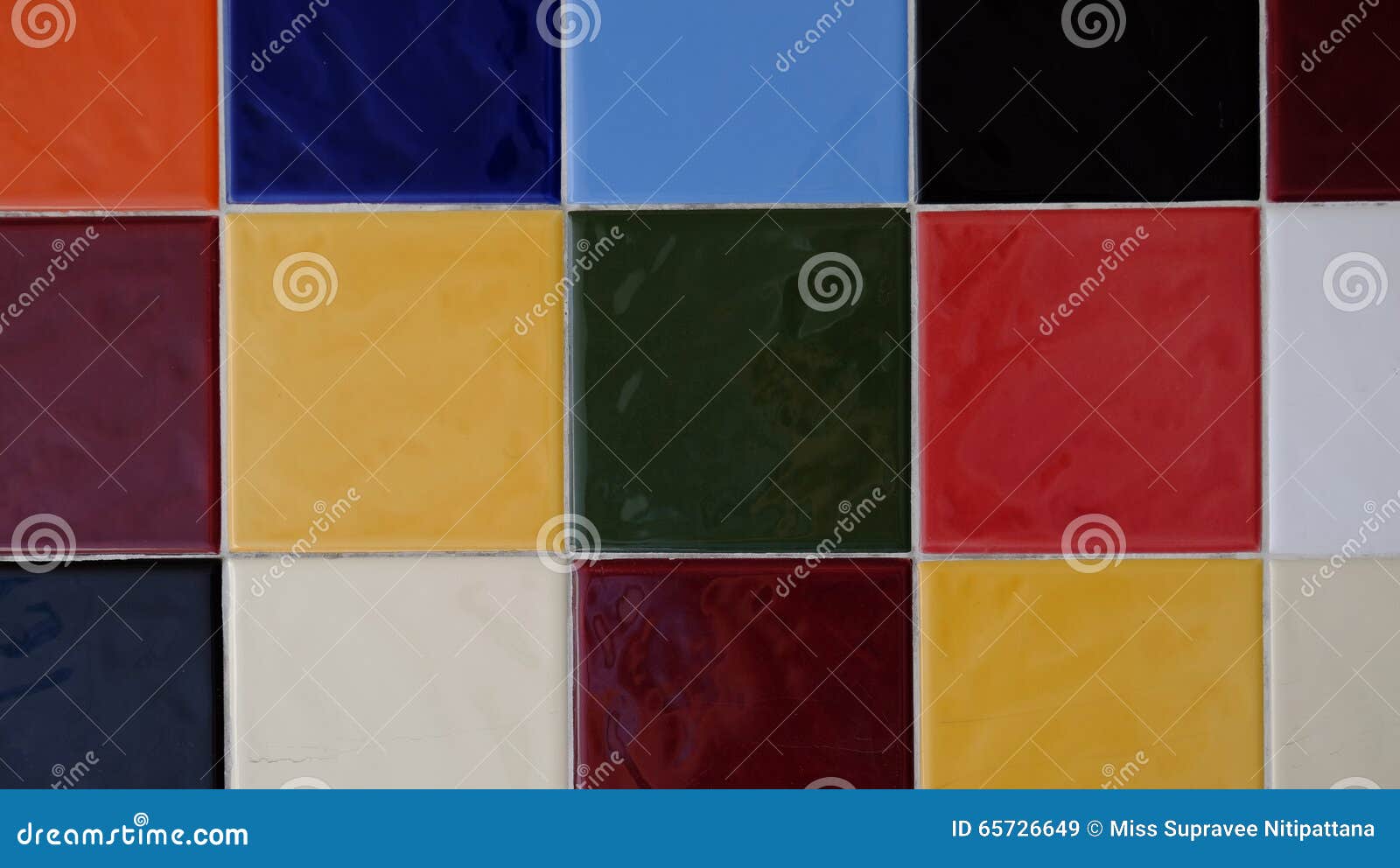 Multicolored of Wall Tiles. Stock Image - Image of kitchen, closeup ...