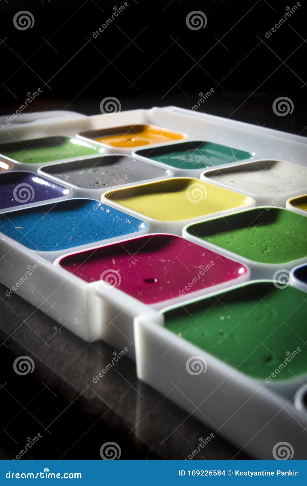 Box of paints stock photo. Image of colorful, painting - 109226584