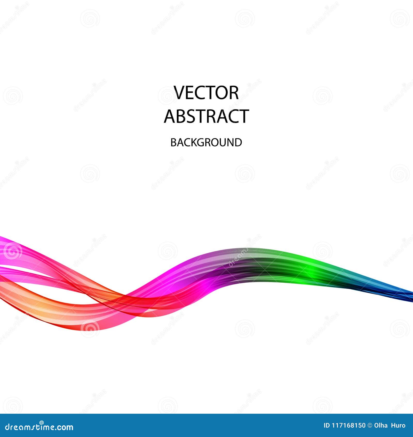Multicolored Waves On The White Background Vector Design Stock Vector