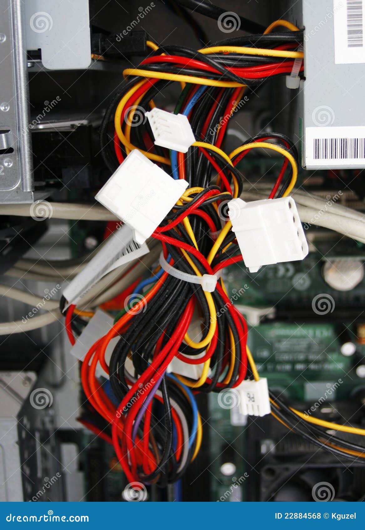 Multicolored Wires from Computer Stock Photo - Image of integrated ...