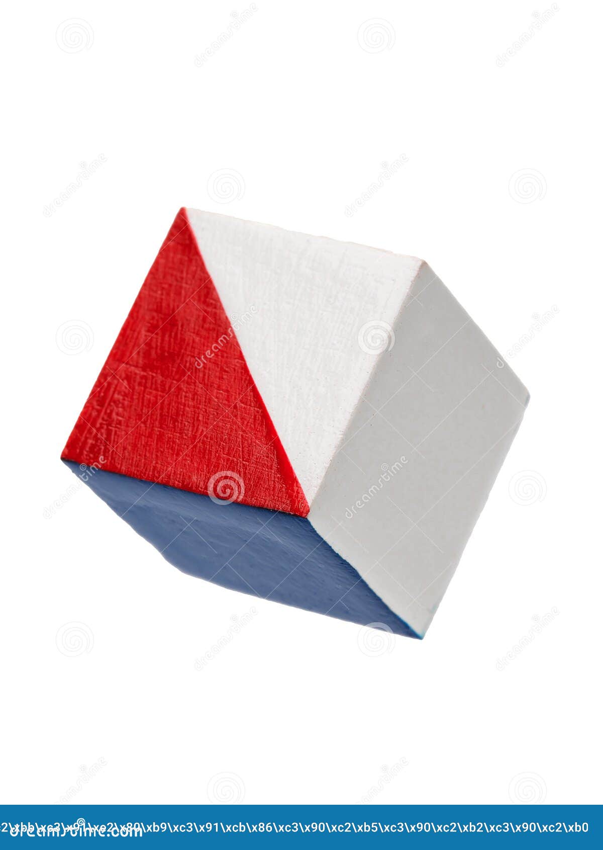 Multicolored Wooden Cubes Decorated with a Geometric Pattern, Isolated ...