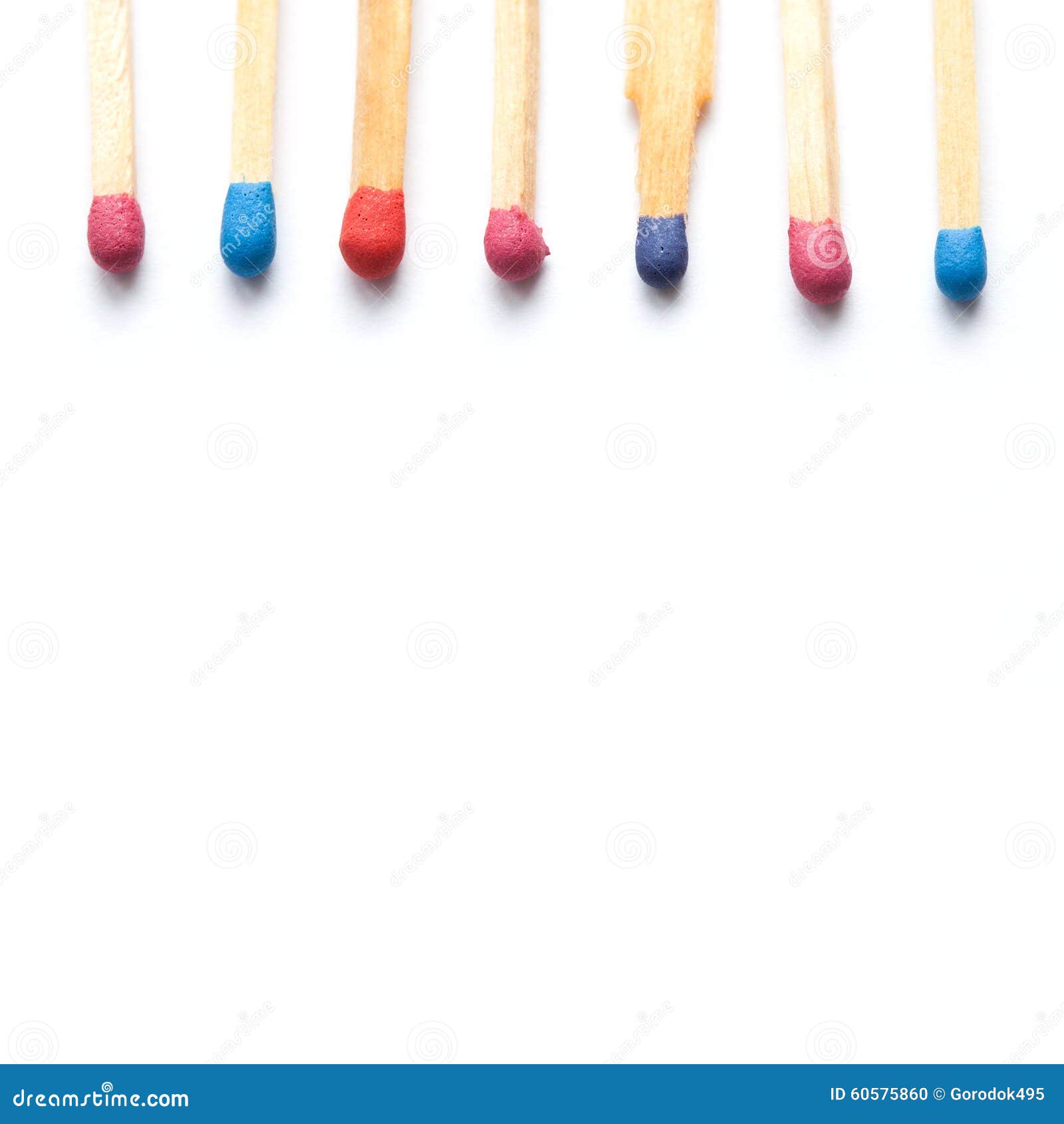 Multicolored Wooden Match Sticks Macro View Stock Photo - Image of ...