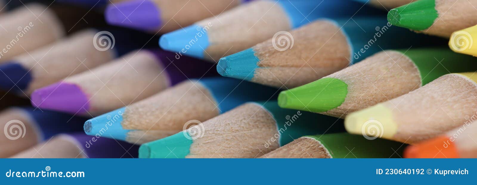 Multicolored Wooden Pencils with a Sharp Point Closeup Stock Photo ...