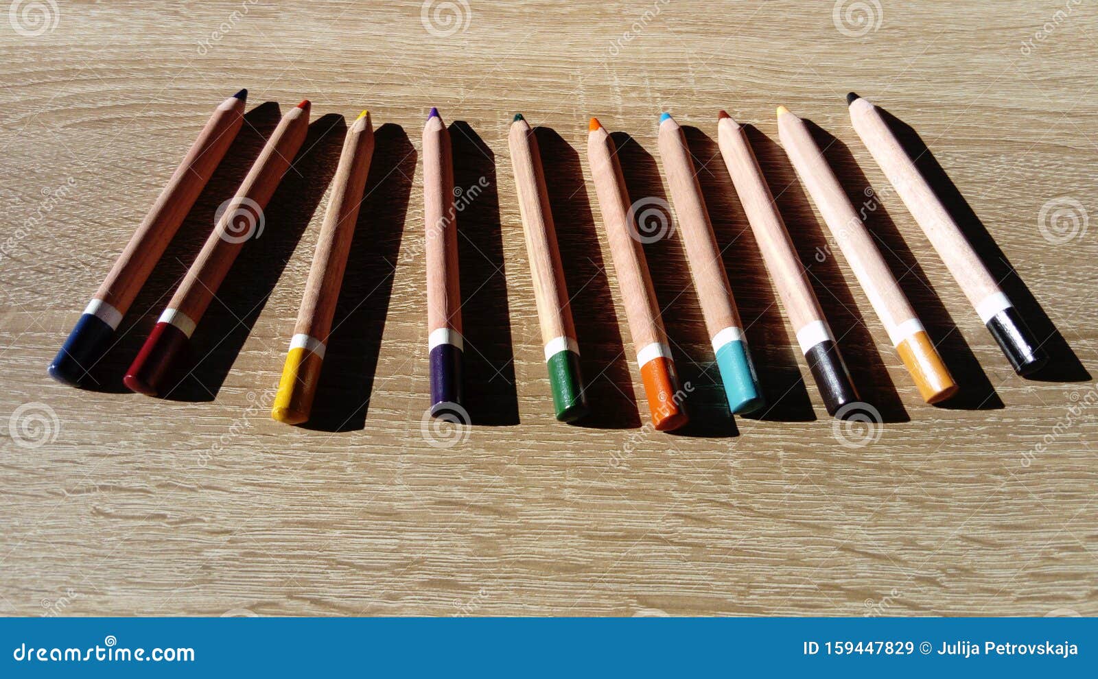 Multicolored Wooden Pencils Triangular in Section are Designed for the ...