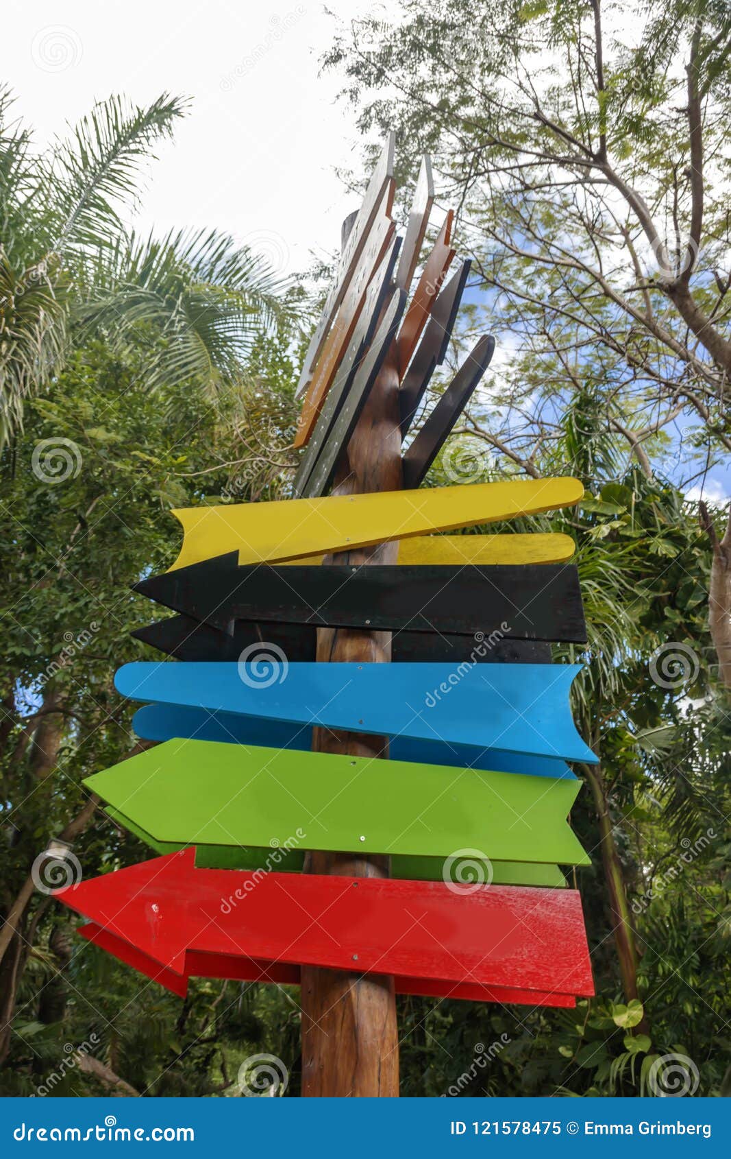 Multicolored Wooden Pointers Stock Image - Image of design ...