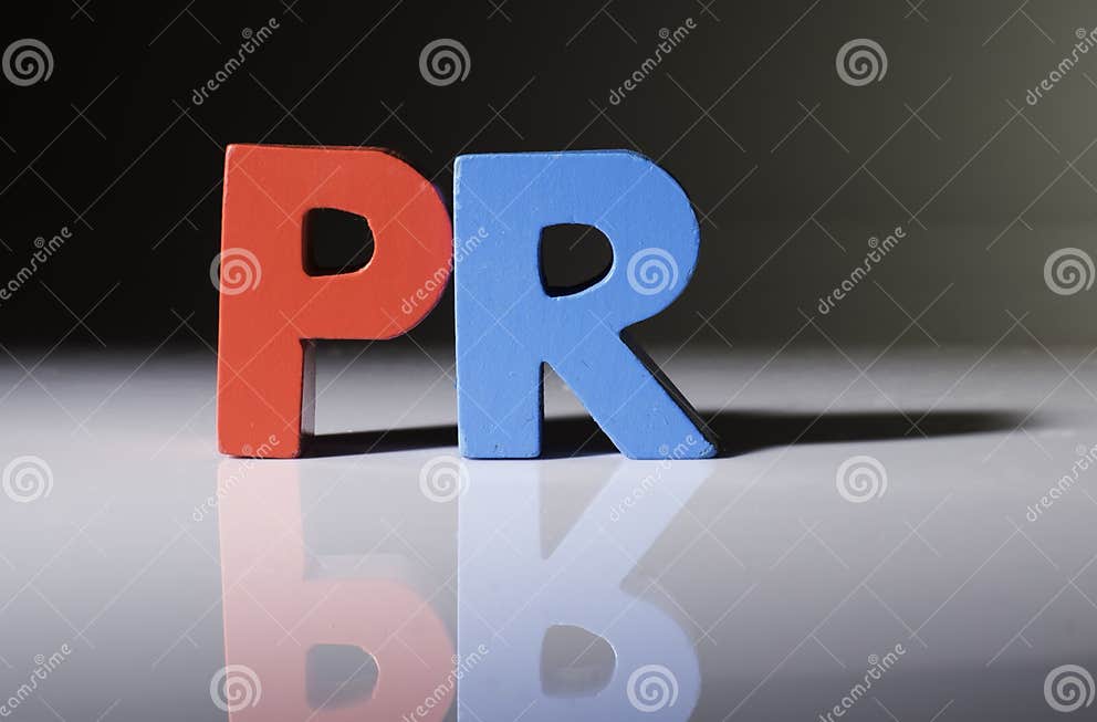 Multicolored Word PR Made of Wood. Stock Image - Image of target ...