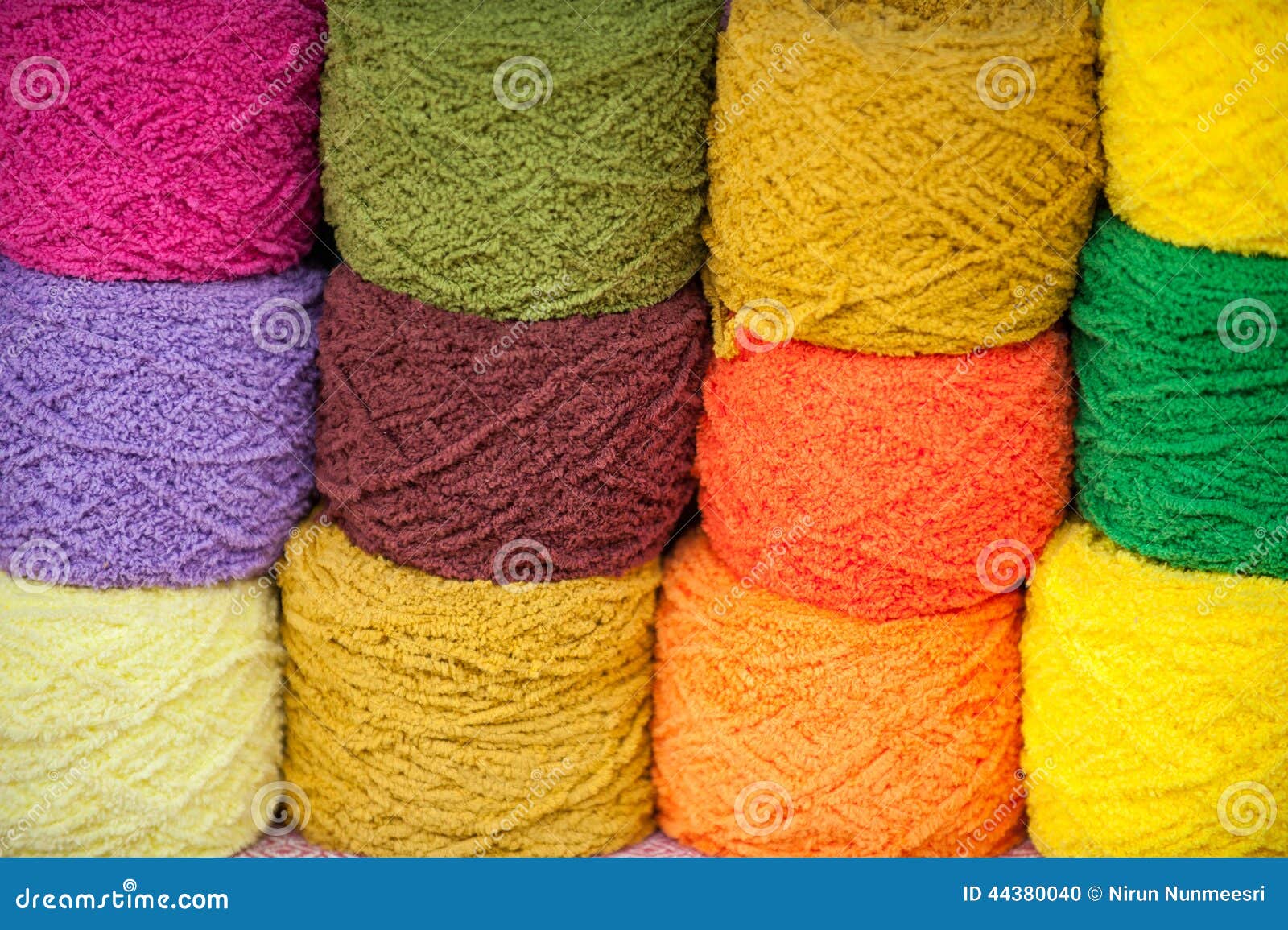 Multicolored yarn. stock photo. Image of column, hand - 44380040