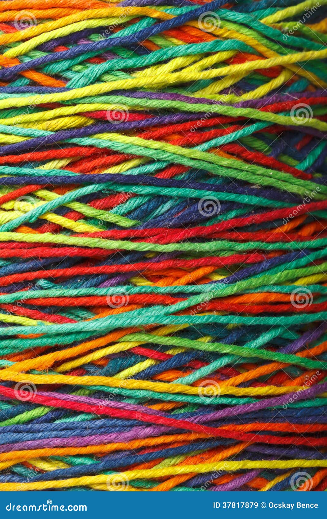 Multicolored yarn roll stock image. Image of purple, colors - 37817879