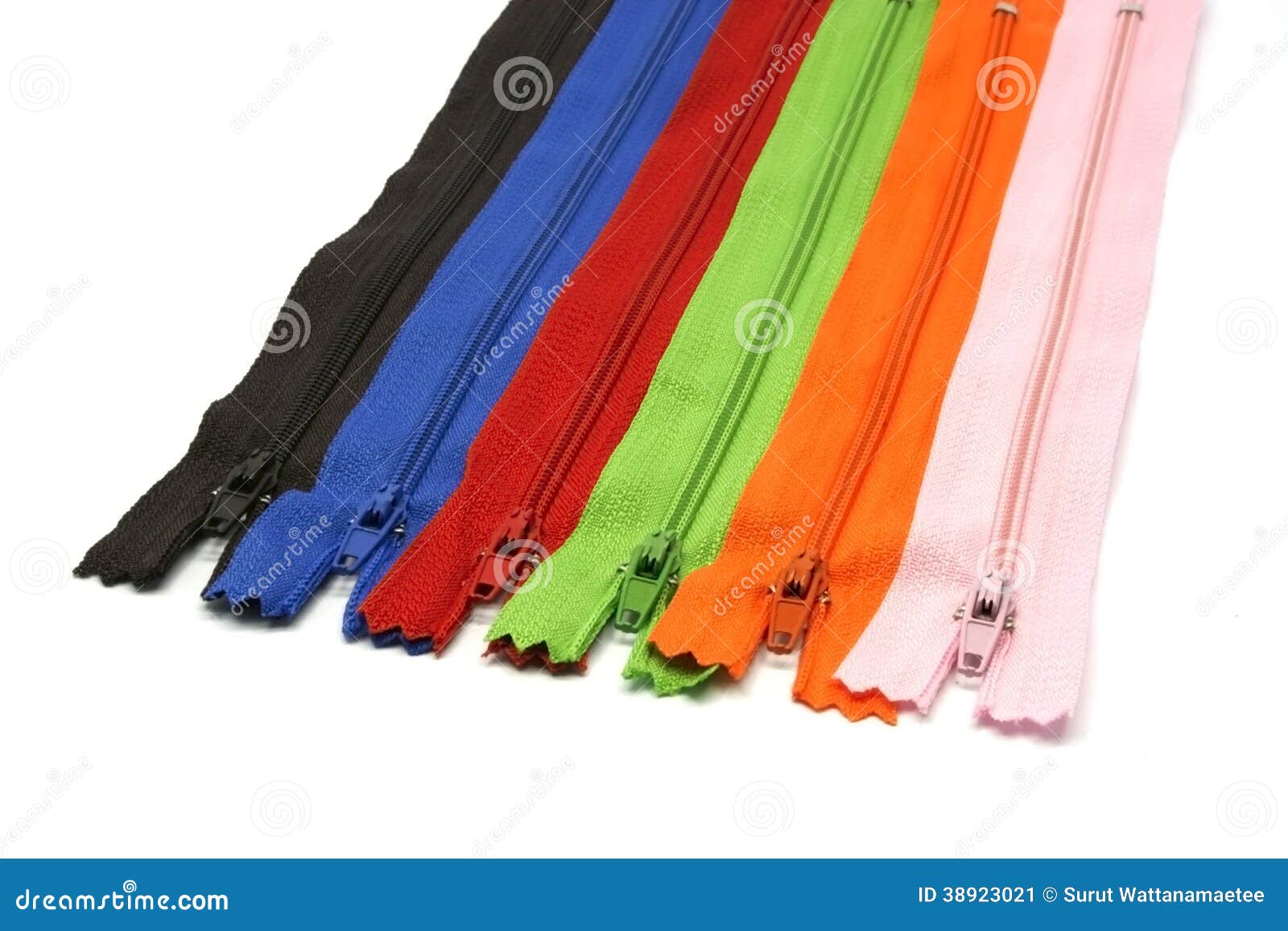 Multicolored Zipper Isolated Stock Image - Image of side, multicolored ...