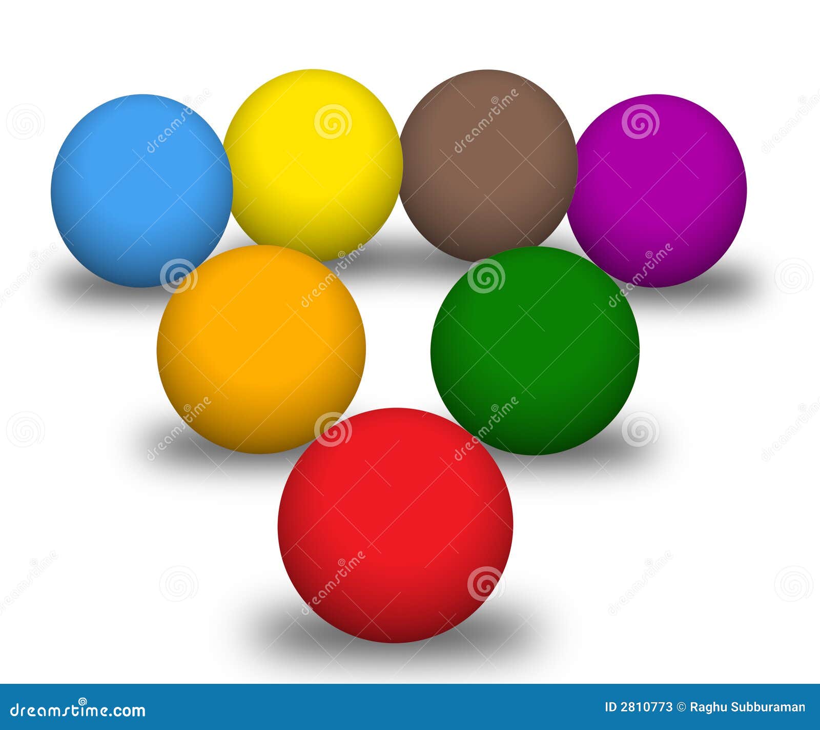 Multicolour balls stock illustration. Illustration of triangle - 2810773