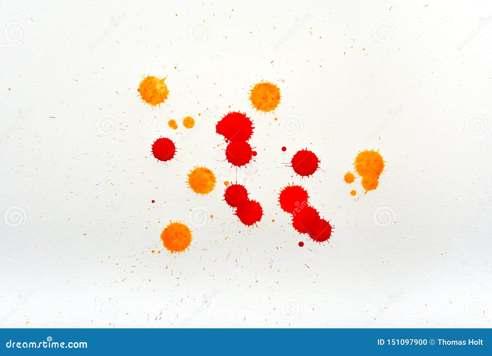 Multicolour Paint Splash on White Canvas. Splatter Isolated from ...
