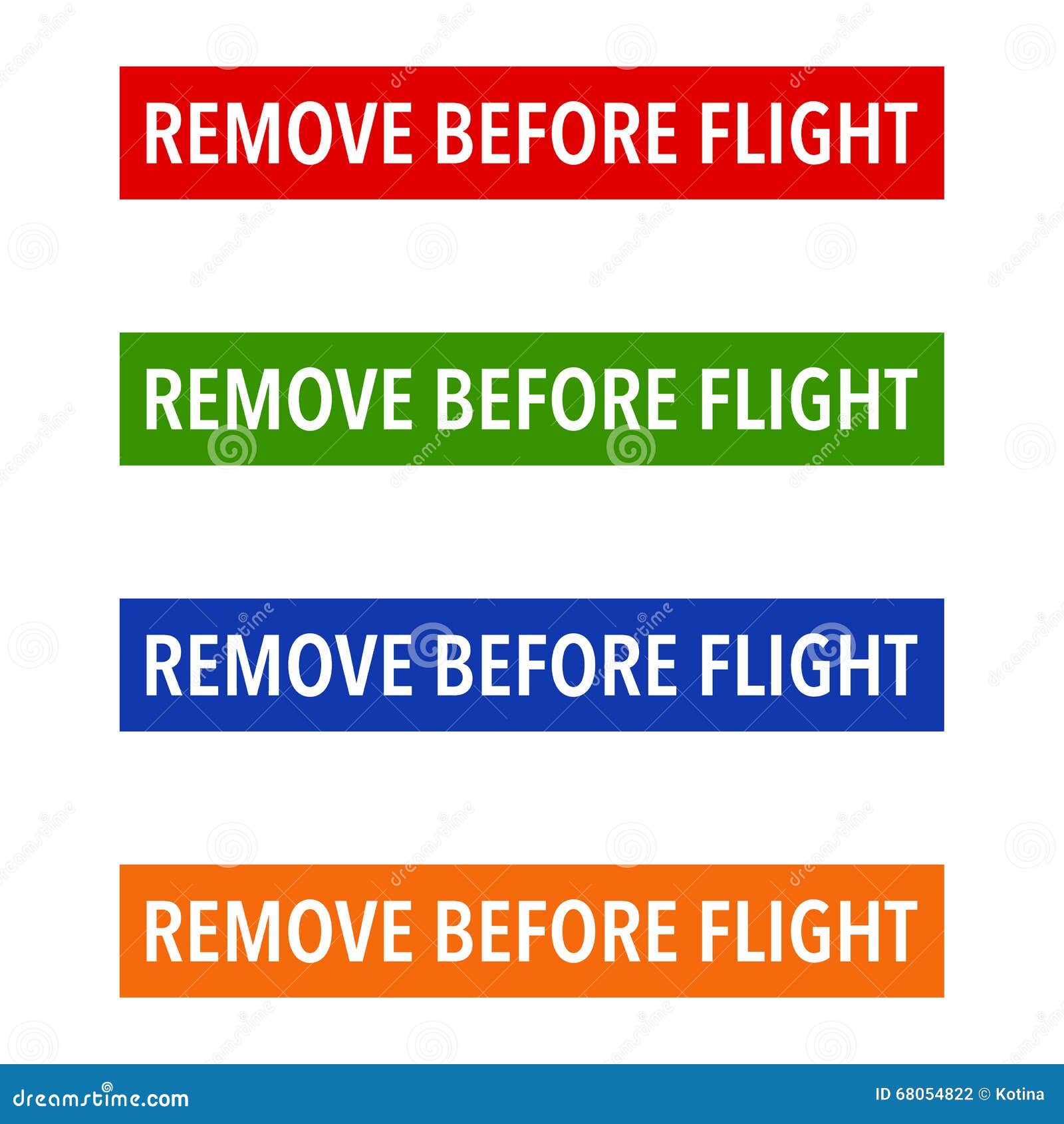Multicolour Remove before Flight Tags Stock Vector - Illustration of ...