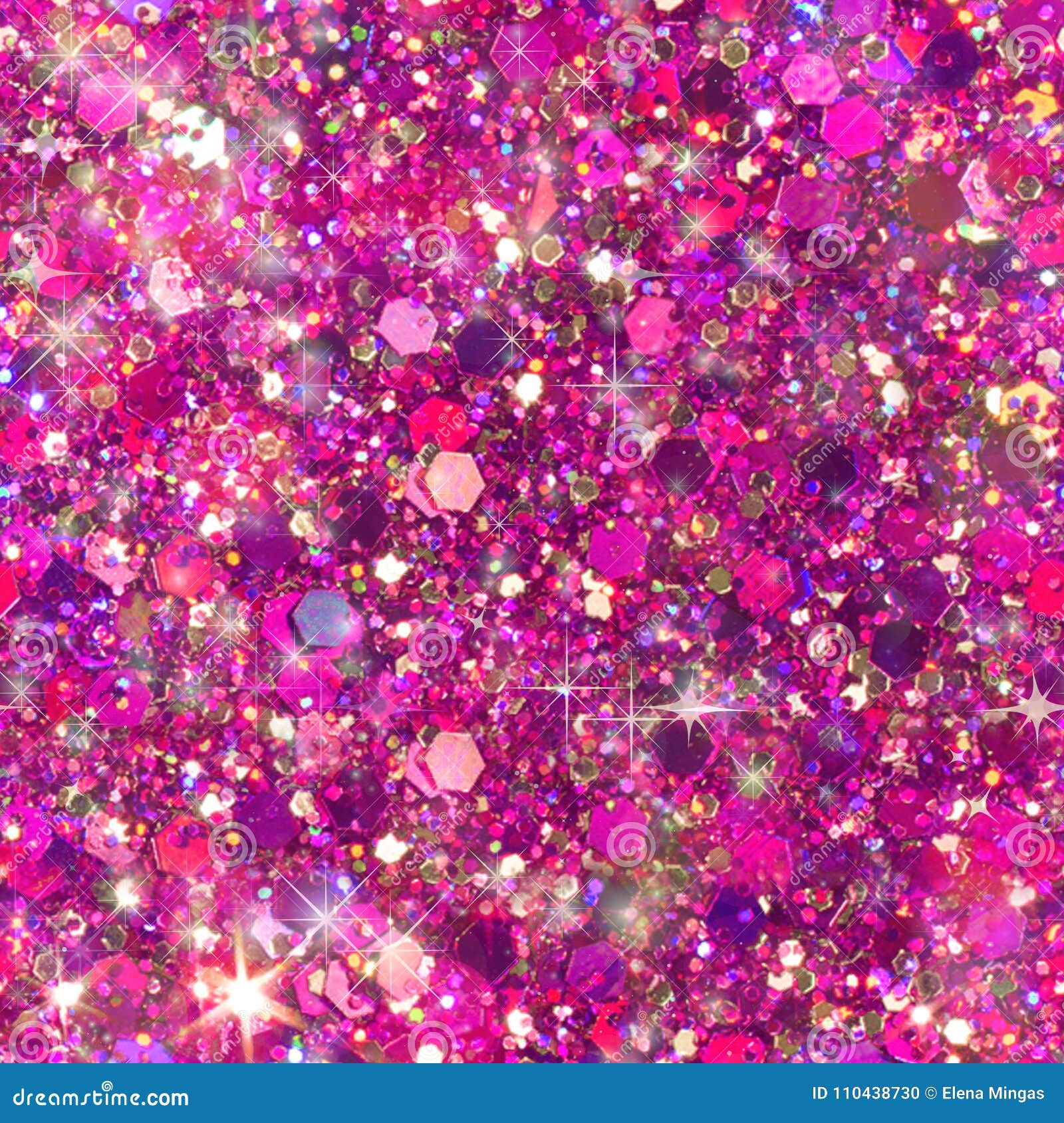 Scattered Gem and Sequin Print Stock Illustration - Illustration of ...