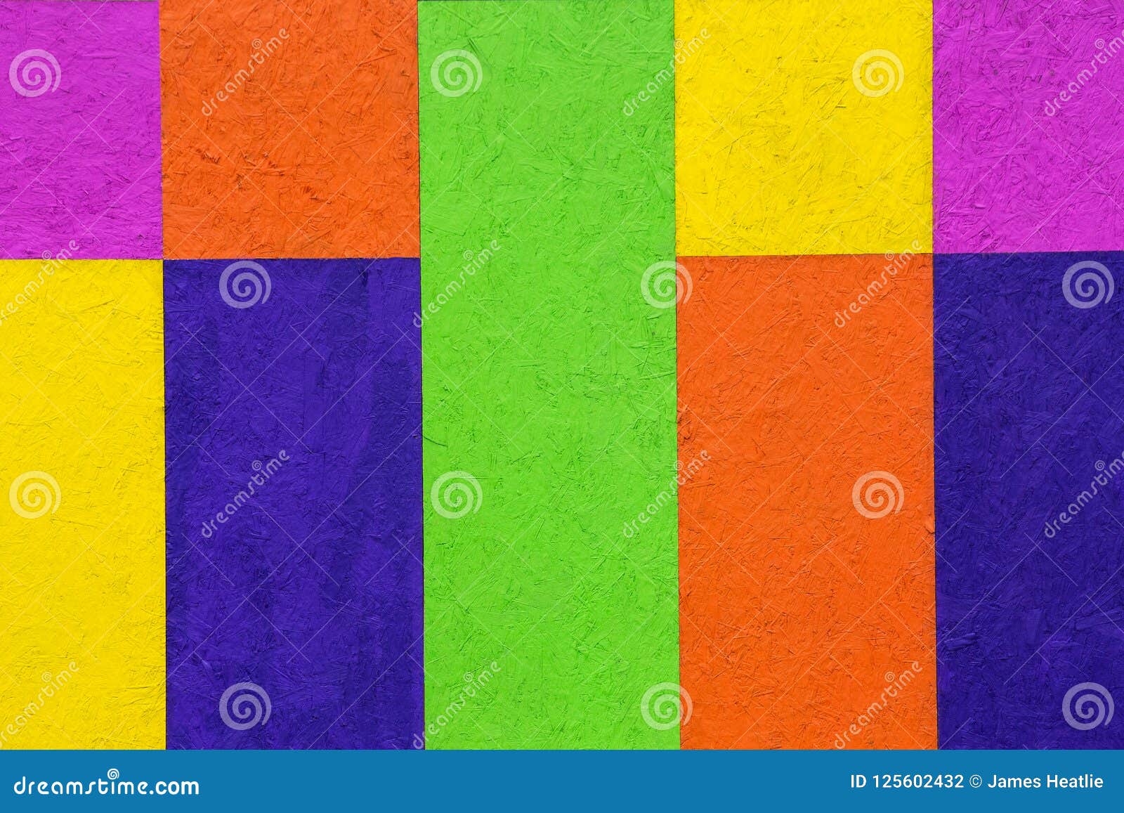 Multicoloured Background Bright Block Colours Painted on Wood Stock ...