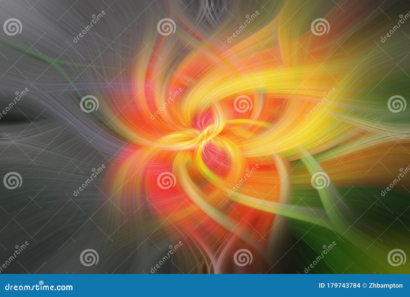 Bright Coloured Leaf Flower Twirl Design Stock Illustration ...