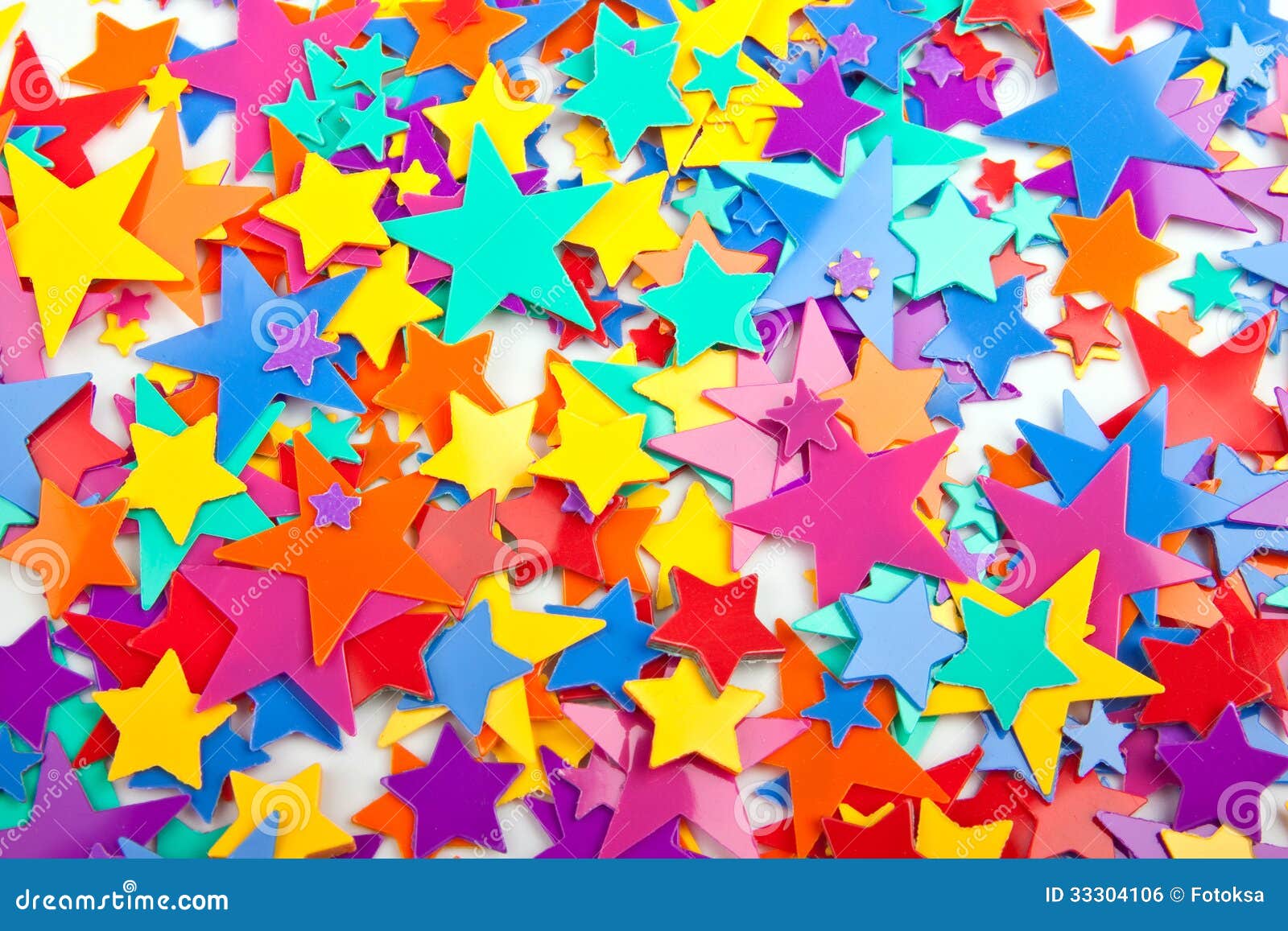 Multicoloured Confetti Stars Stock Photo - Image of metallic ...