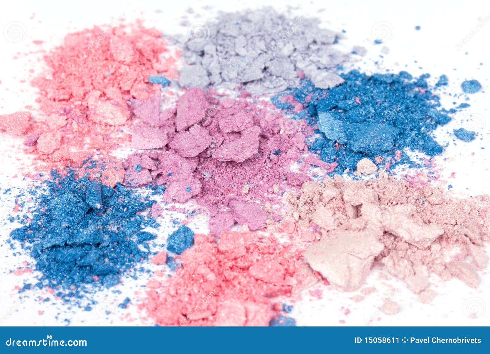 Multicoloured Crumbled Eyeshadows Stock Image - Image of colorful, lady ...