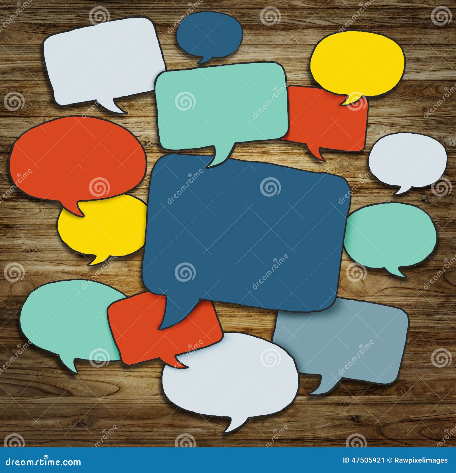 Multicoloured Group of Speech Bubbles Concept Stock Illustration ...