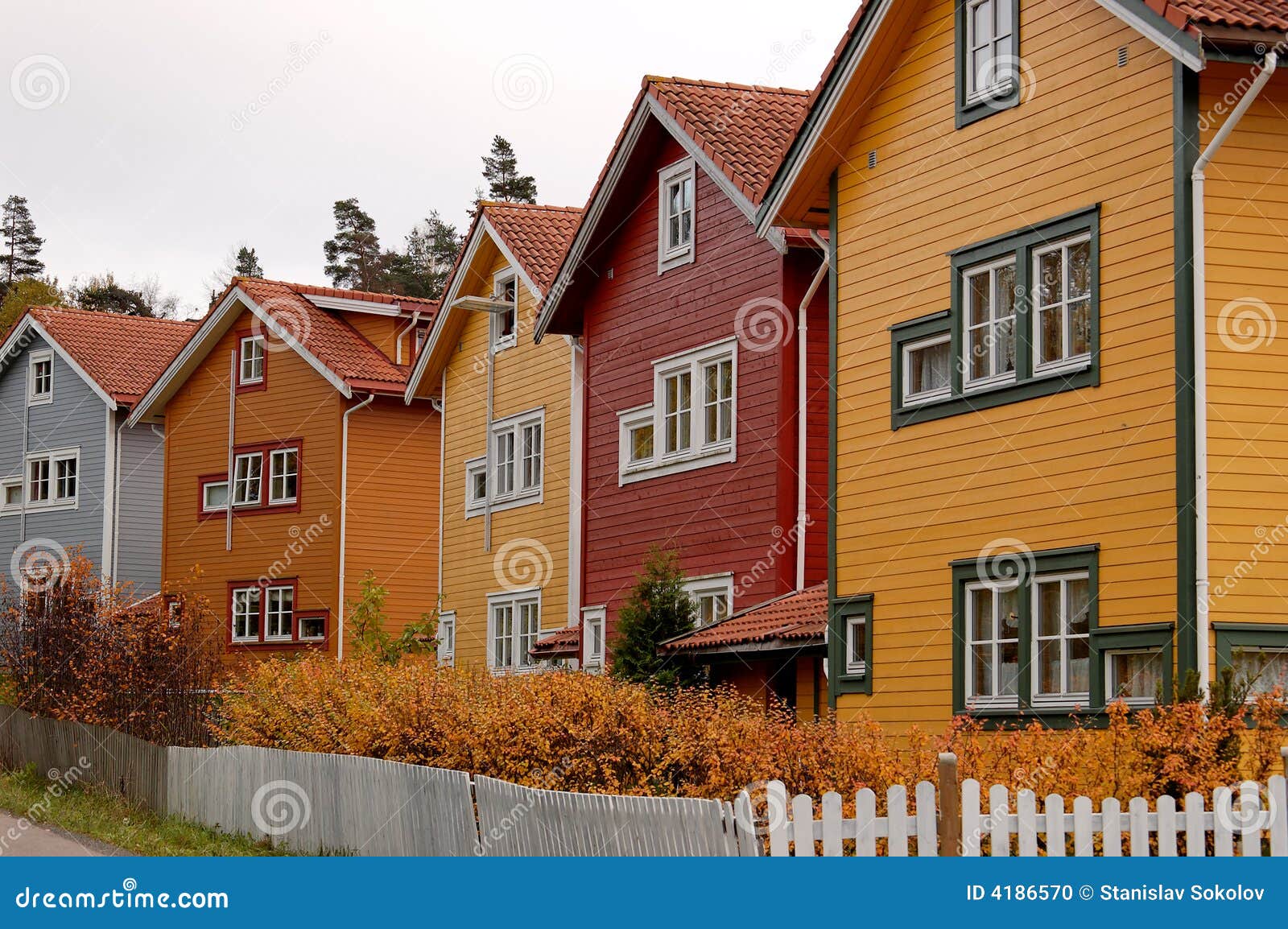 Multicoloured Houses stock photo. Image of street, house - 4186570