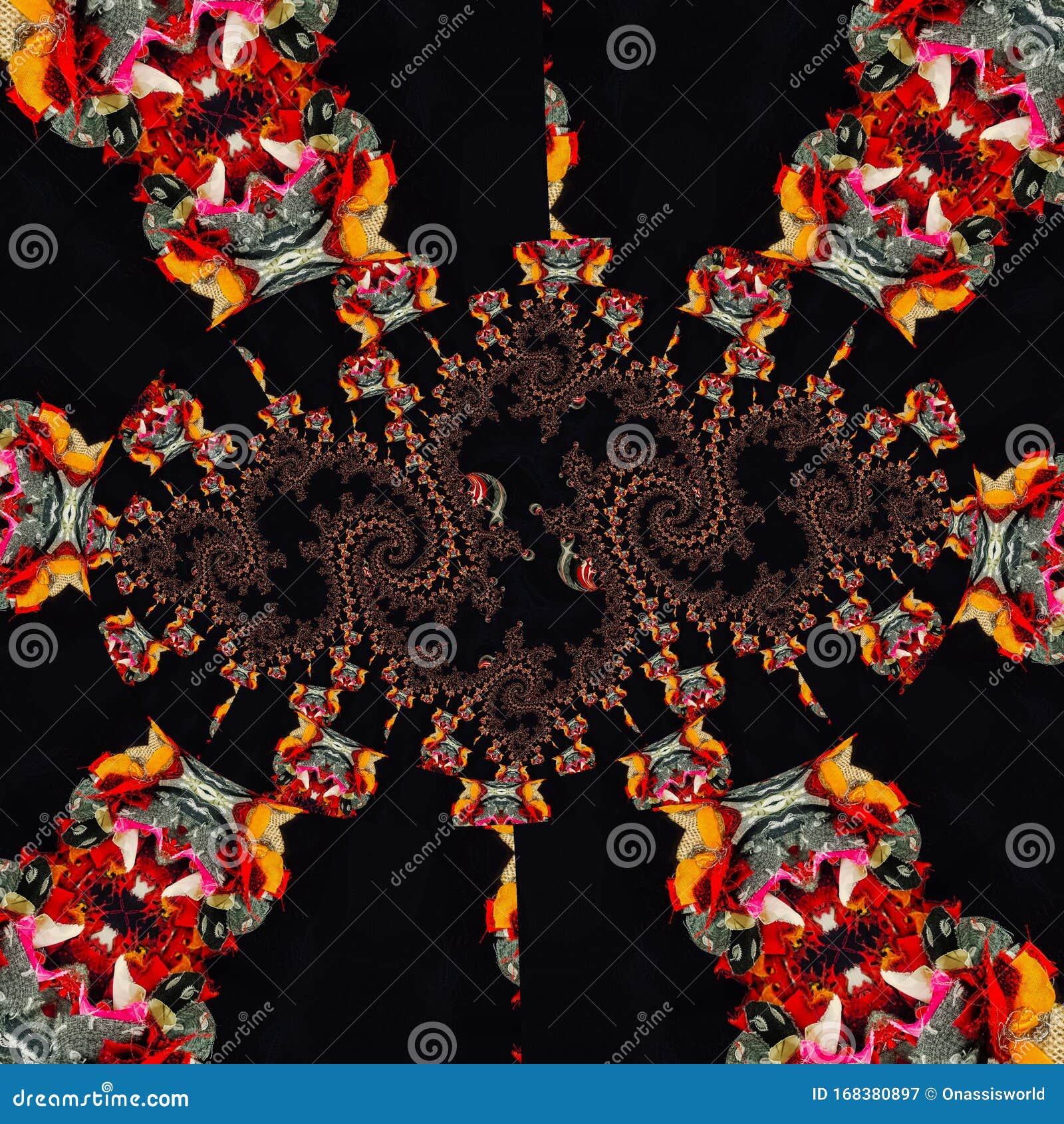 Multicoloured Material Design Black Background Stock Image - Image of ...